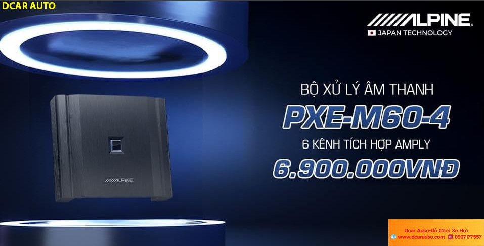 Amply Alpine PXE-M60-4 tích hợp DSP - Dcar Auto